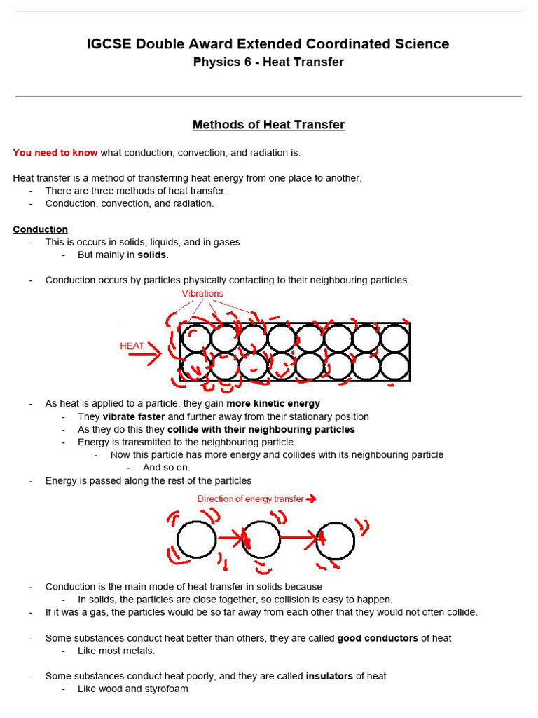 P6 Heat Transfer Pdf Heat Transfer Thermal Conduction
