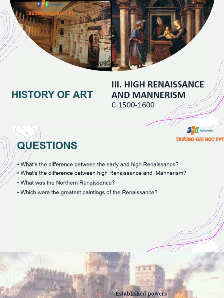 III. High Renaissance and Mannerism - C. 1500-1600 | PDF | Leonardo Da ...