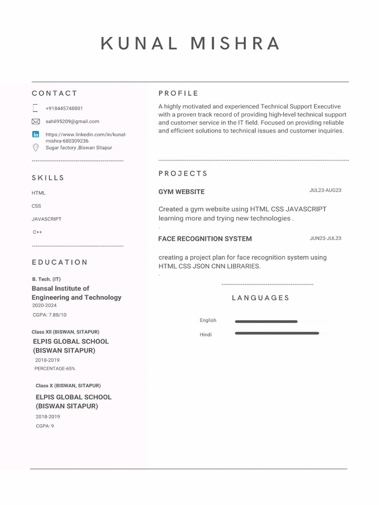 KUNAL Resume 2-1 | PDF