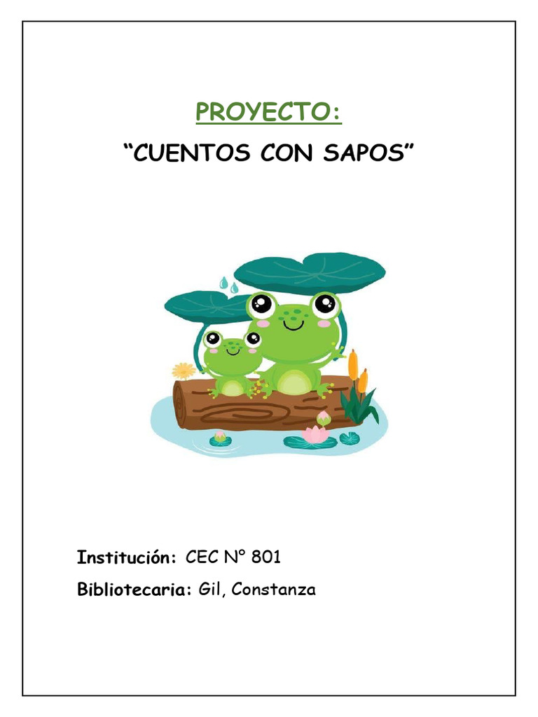 Actividades de Cuentos con Sapos | PDF | Poesía