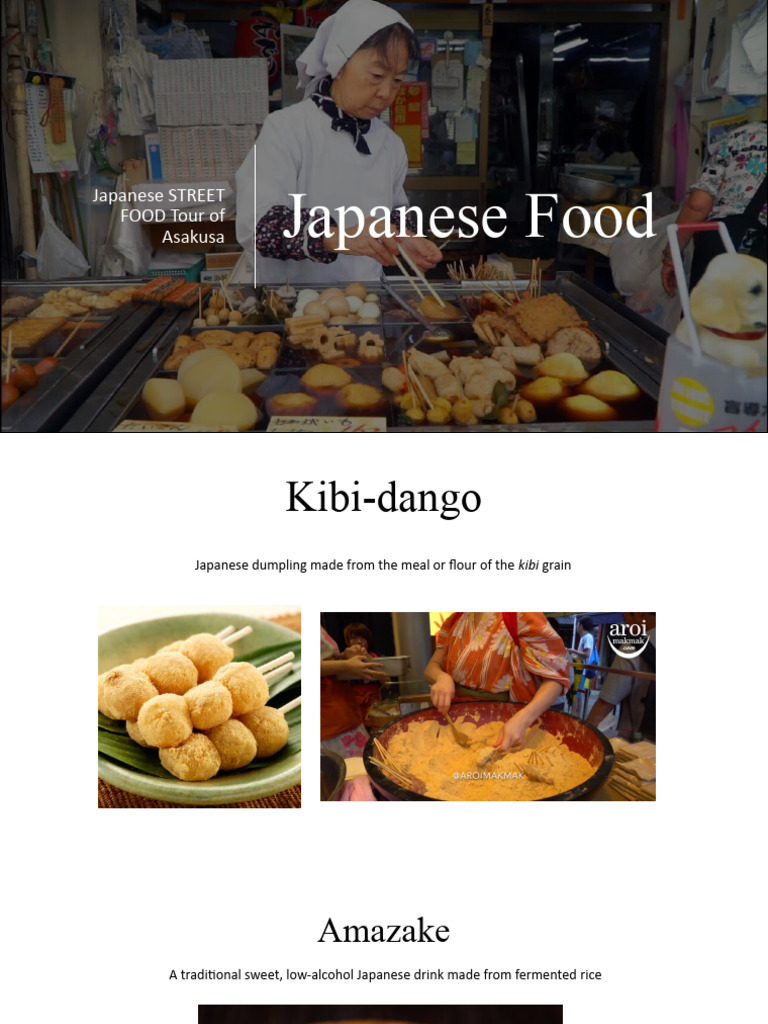 Asakusa Japanese Street Food Guide | PDF | Cooking, Food & Wine