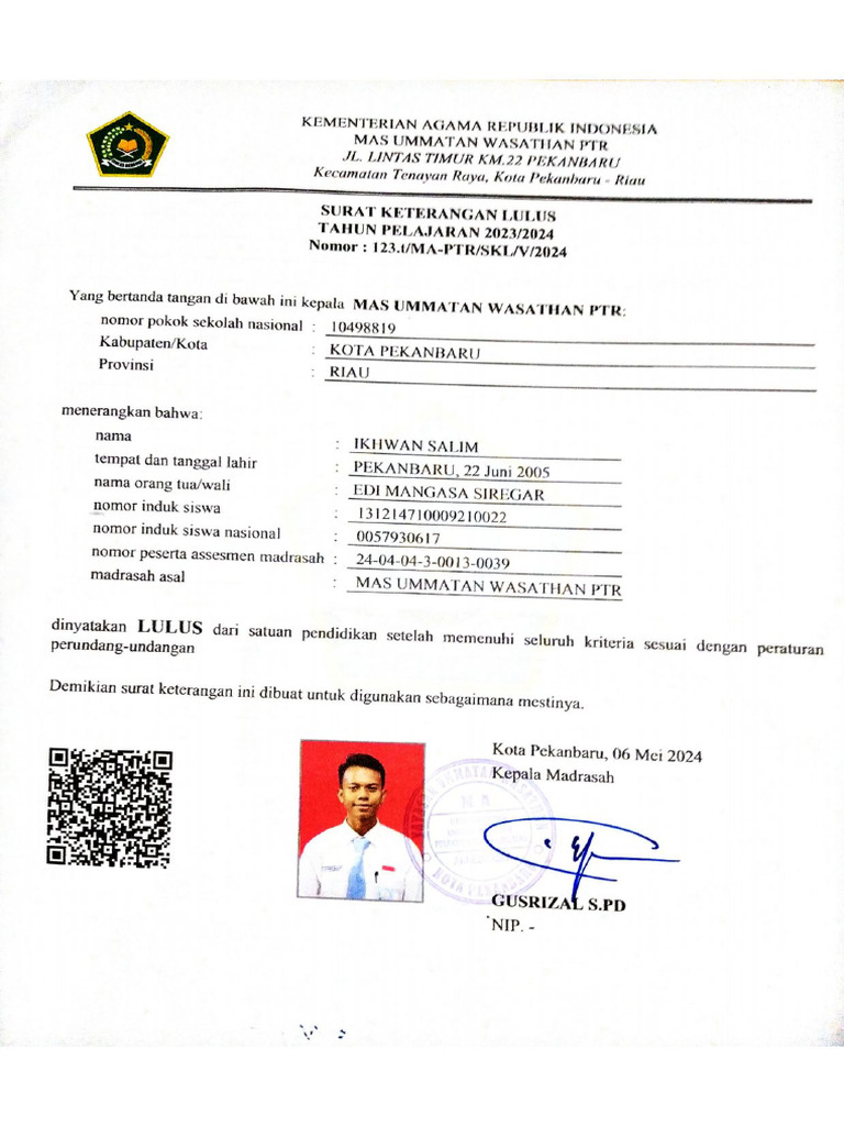 Ijazah - SKL | PDF