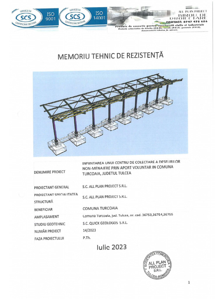 3.memoriu Structura | PDF