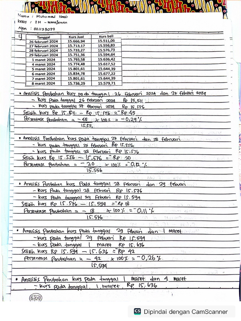 Tugas Statistik - Muhamad Ismail - 02112 | PDF