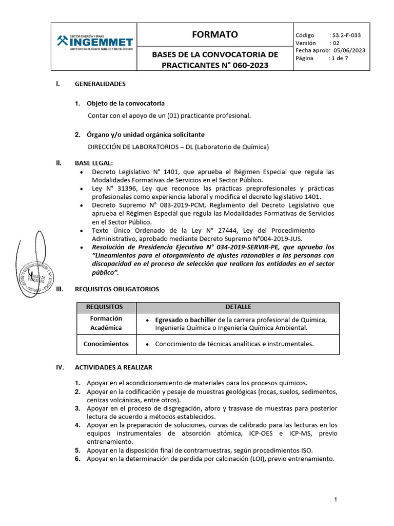 Bases - Cronograma | PDF | Documento de identidad