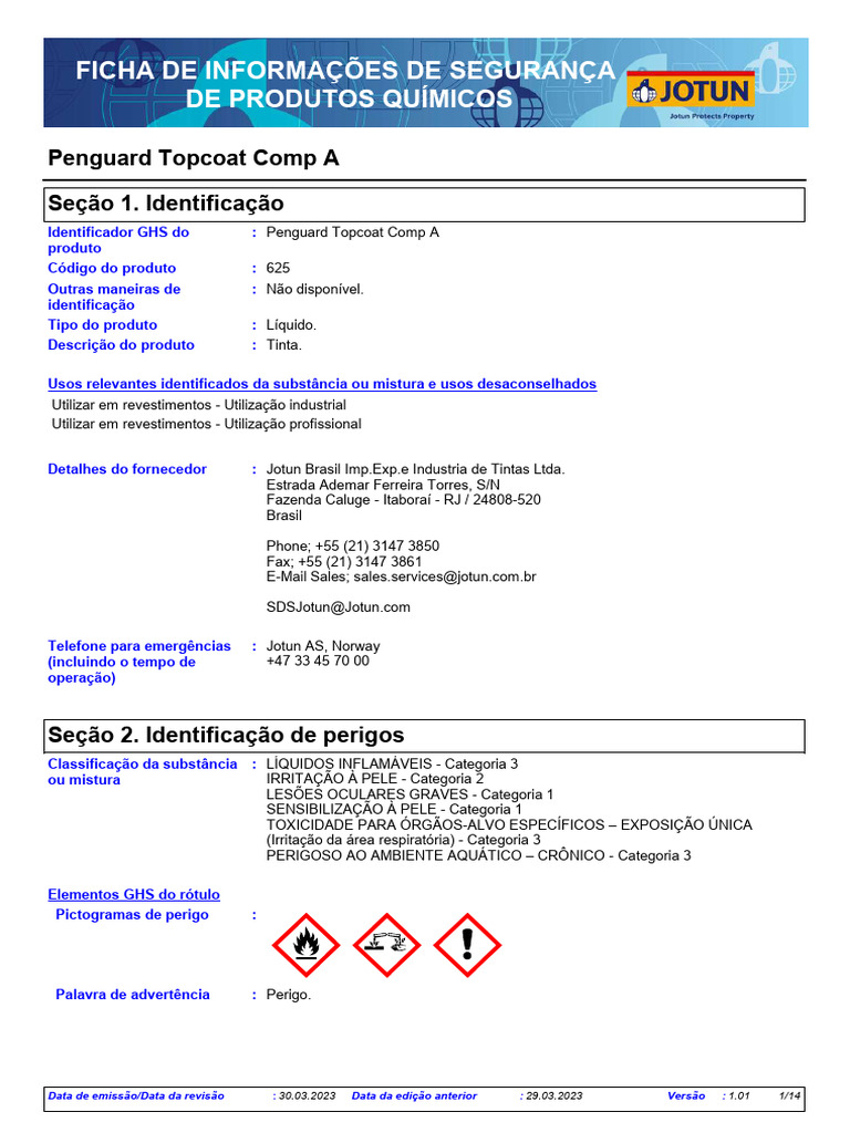Fispq Penguard Top Coat Comp A | PDF | Temperatura