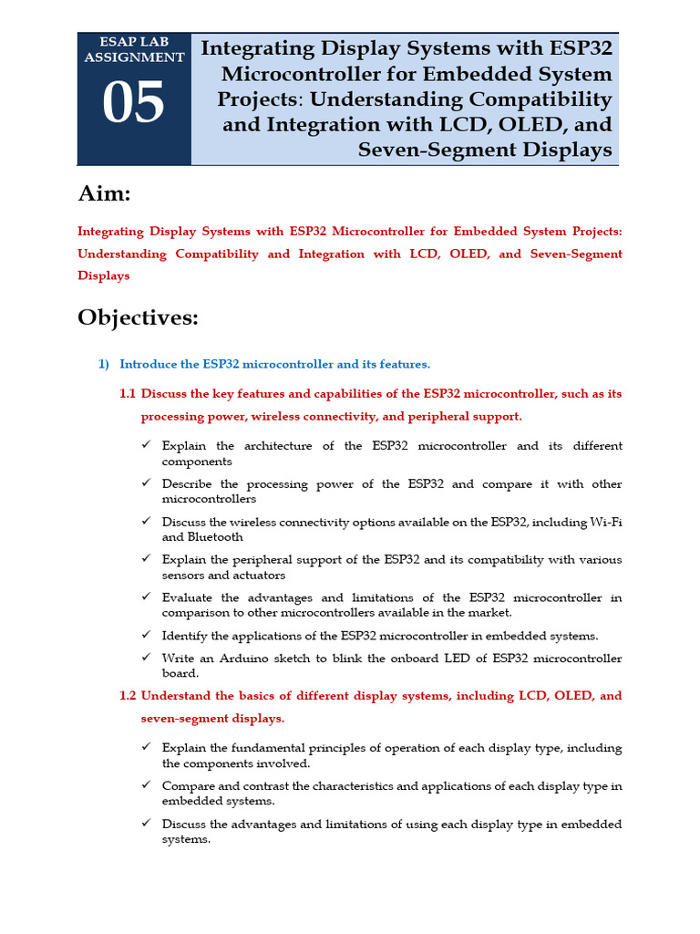 Final Espua 5 Assignment - Removed | PDF | Embedded System | Arduino