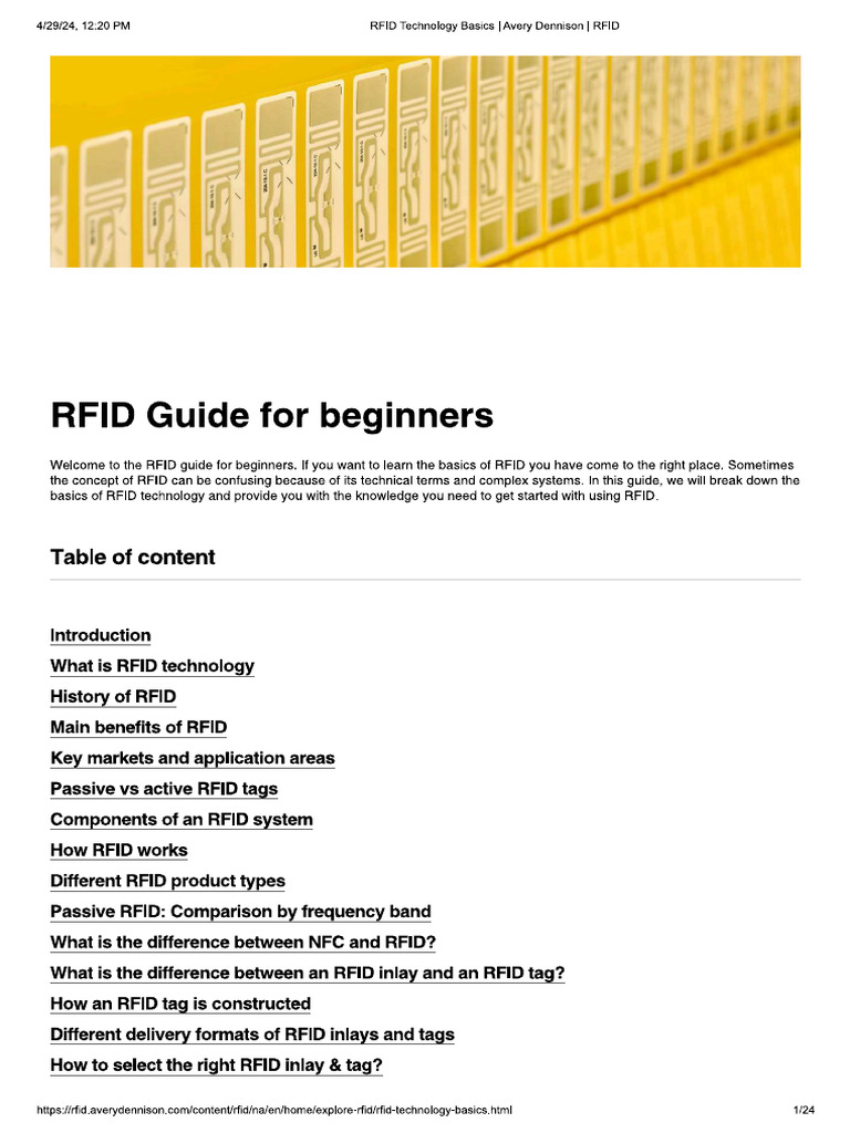 RFID Guide For Beginners | PDF