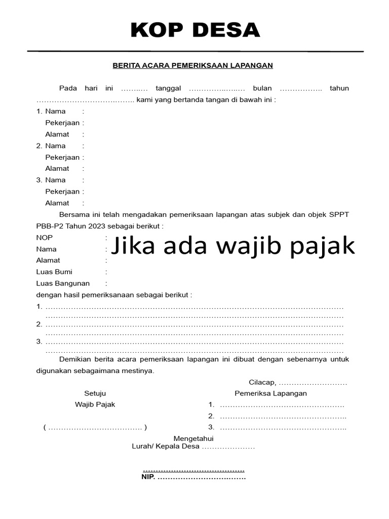 Konsep Ba Pemeriksaan Lapangan | PDF