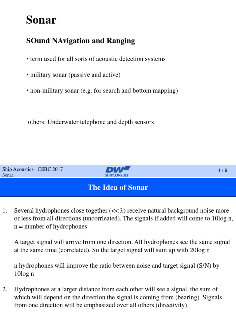 6 Sonar | PDF | Sonar | Naval Warfare