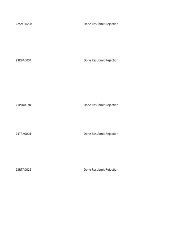 Rejection List | Download Free PDF | Electronics | Electricity