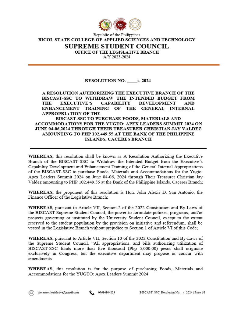 Reso For Withdrawal | PDF | Government