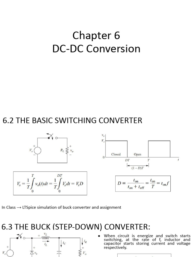 Chap 06 DC-DC Conversion | PDF | Inductor | Electrical Network