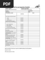 Mower Pre-Use Inspection Checklist | PDF | Business | Computers