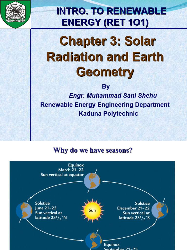 Solar Radiation and Earth's Climate Dynamics | PDF | Electromagnetic ...