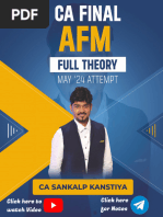 Ca Final Afm Formula Sheet For May 24 by Ca Sankalp Kanstiya | PDF