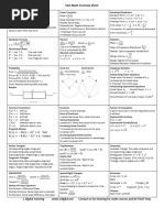 SAT Math Cheat Sheet | PDF | Angle | Circle