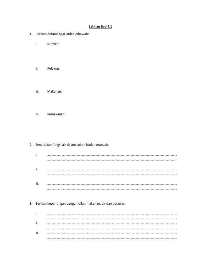 Latihan Bab 4 1 Ting 4 Srt Pdf
