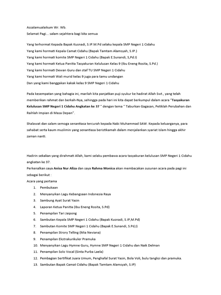 Naskah Latihan Mc Fix | PDF