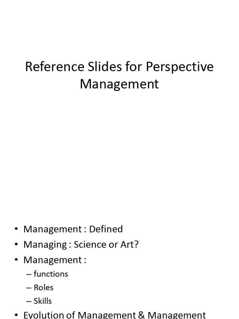 Reference slides Perspective Management | Download Free PDF ...