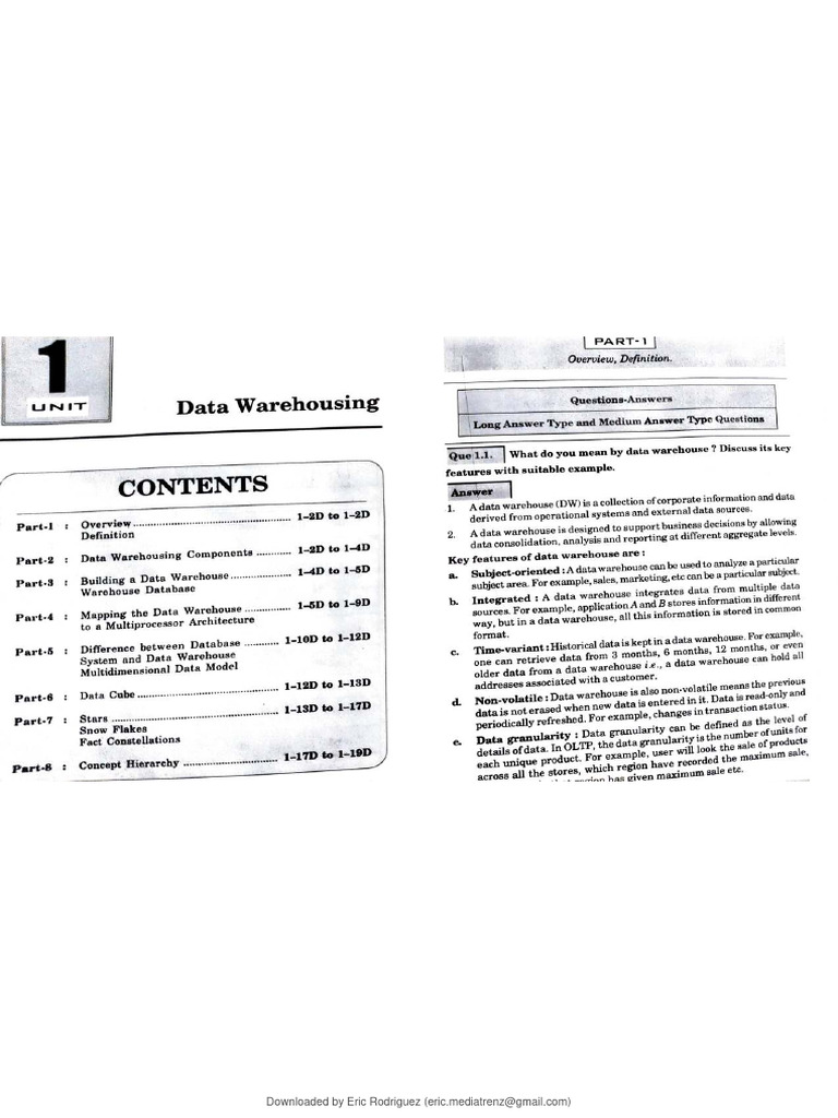 Quantum - Data Warehousing & Data Mining (KOE-093) | PDF | Games & Activities | Social Science