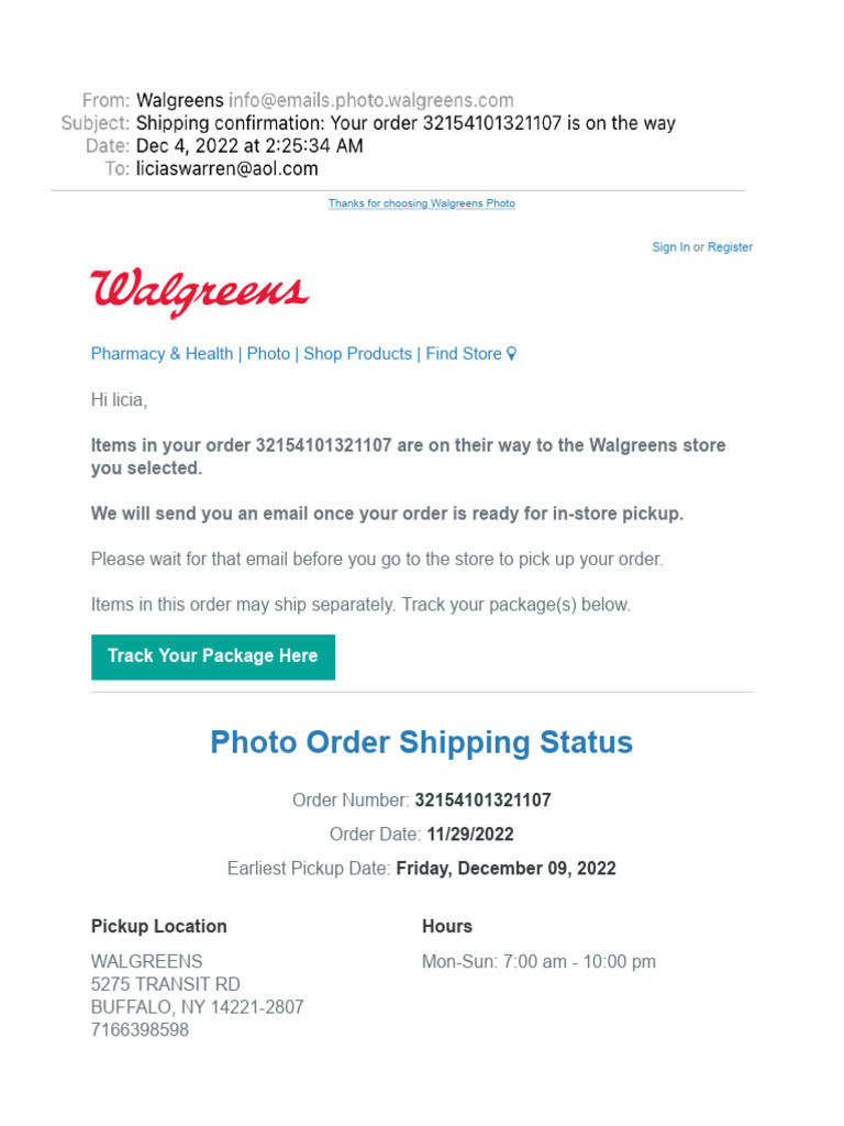 Shipping Confirmation Your Order 32154101321107 is on the Way | PDF