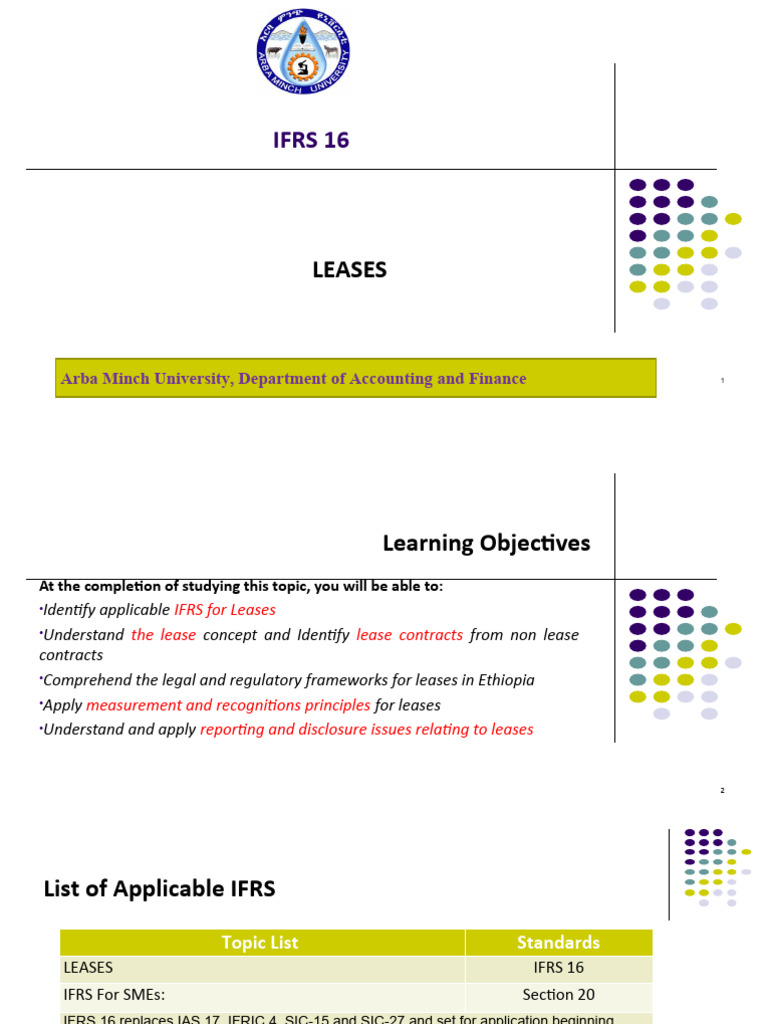 Ifrs 16 Lease | PDF | Lease | International Financial Reporting Standards