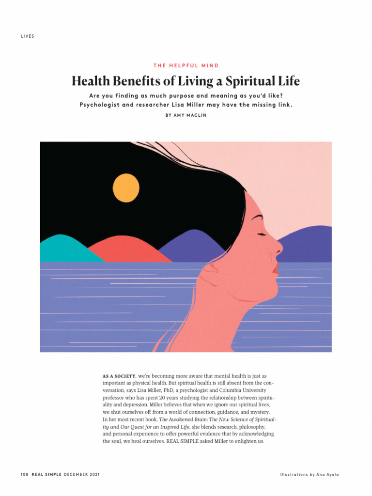 Health Benefits of Living A Spiritual Life Magazine | PDF