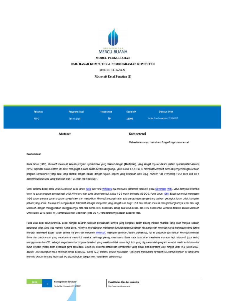 Modul Pemrograman Komputer (TM9) | PDF