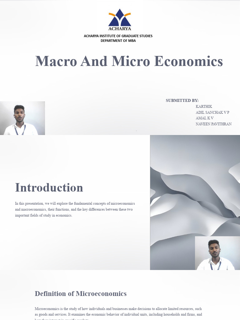 Macro and Microeconomics | PDF | Macroeconomics | Microeconomics