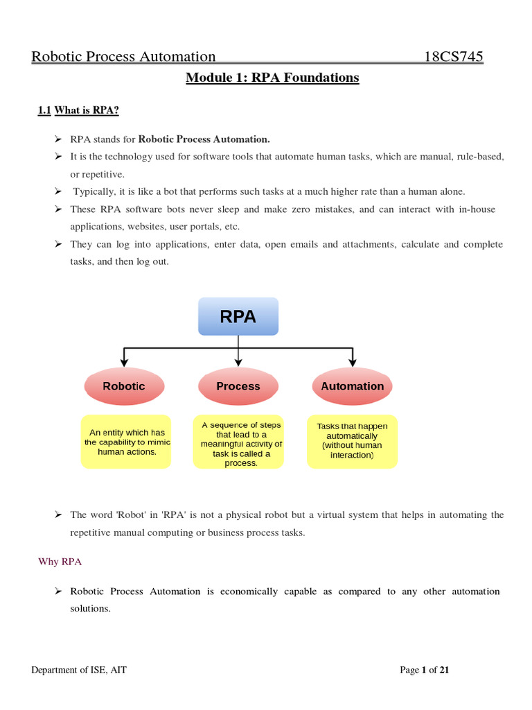 RPA Unit1 | PDF | Cloud Computing | Artificial Intelligence