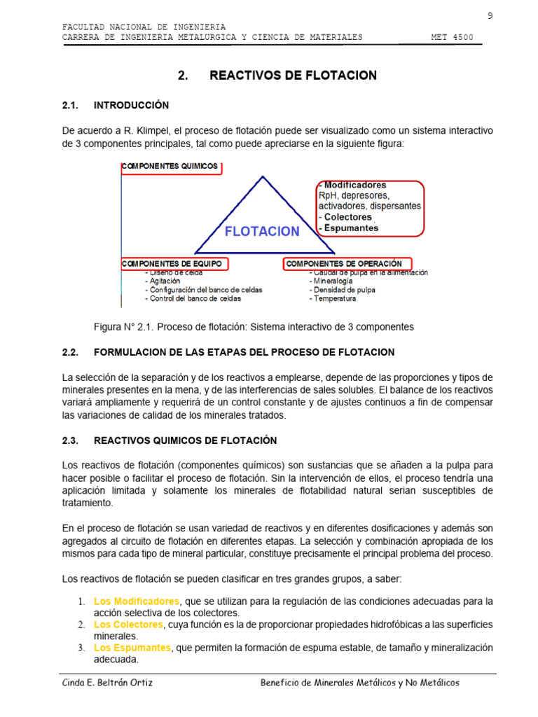 Capitulo 2met4500 22023 | PDF | Minerales | Amina