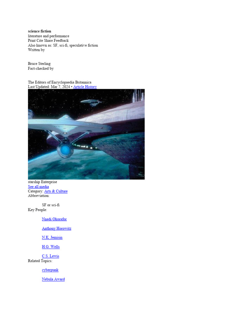 Science Fiction | PDF | Science Fiction | Frankenstein