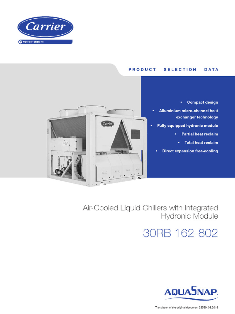 Carrier 30rb0602 | PDF | Heat Exchanger | Water Heating