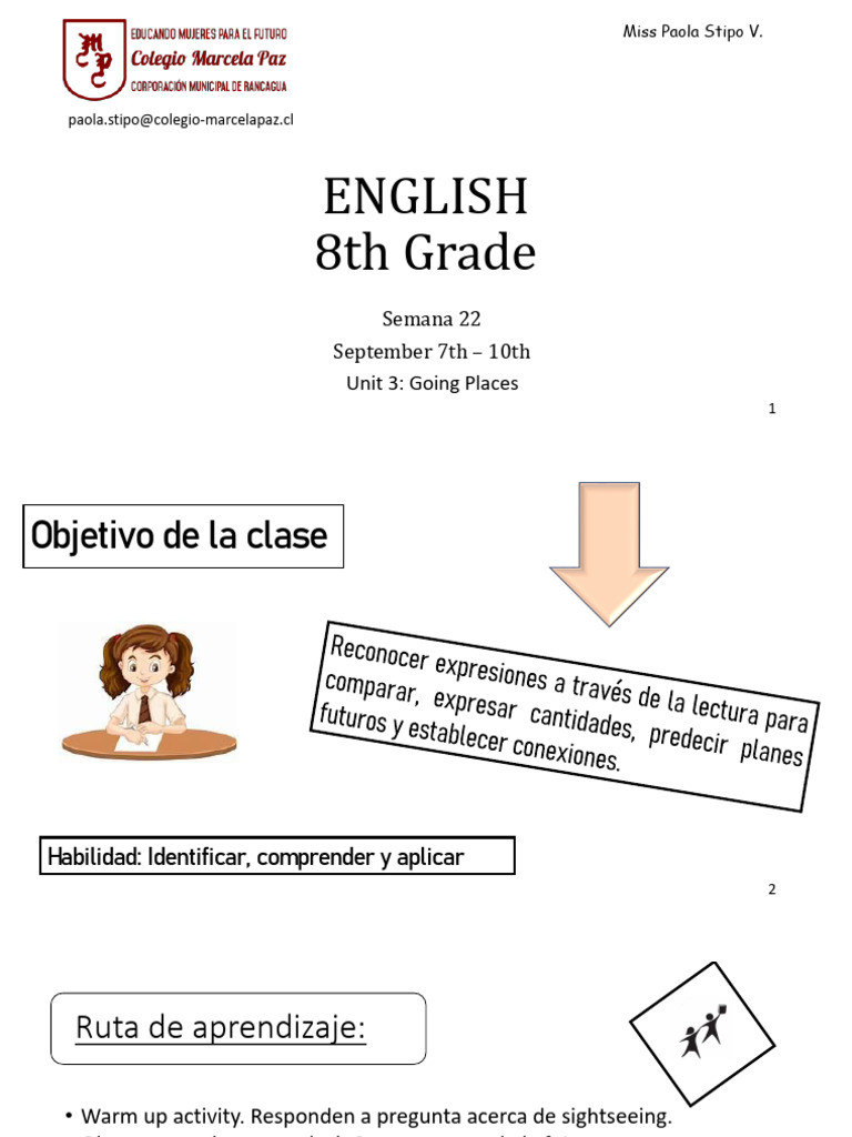 INGLES - 8°basico - Semana 22 Clase | PDF