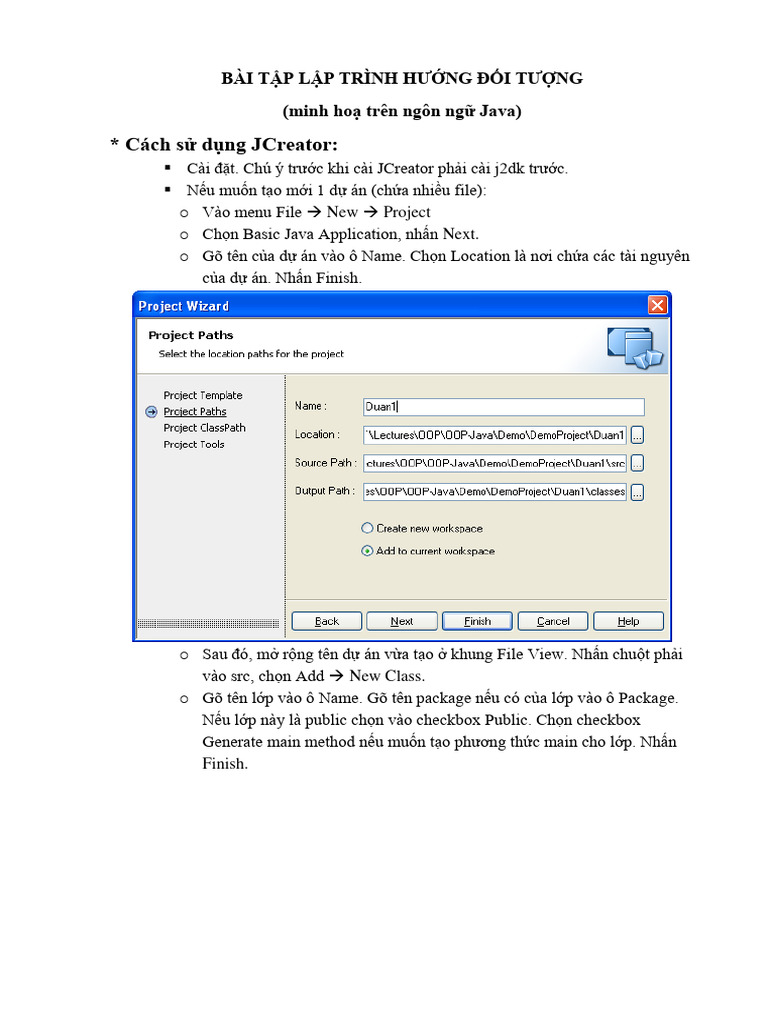 Bai Tap LT Huong Doi Tuong (Java) | PDF