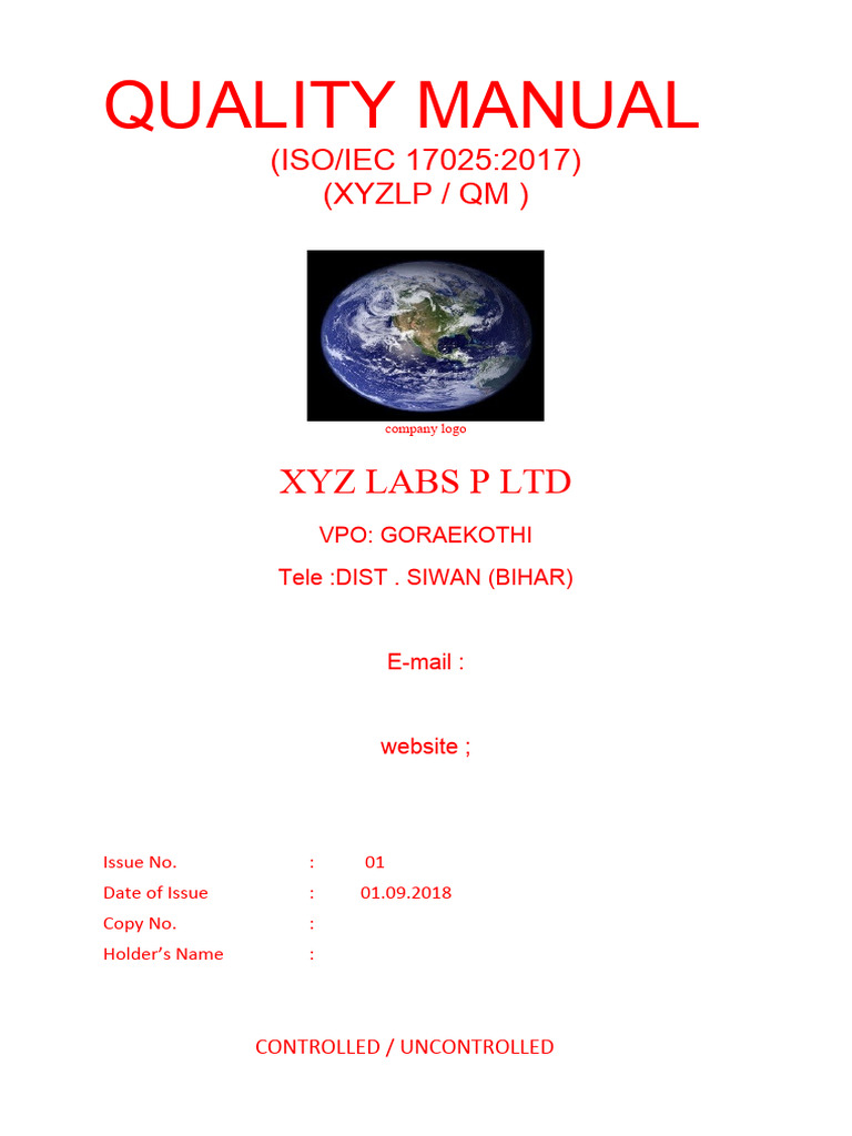 3.5 - Document Adequacy Audit - Quality Manaul | PDF | Calibration ...