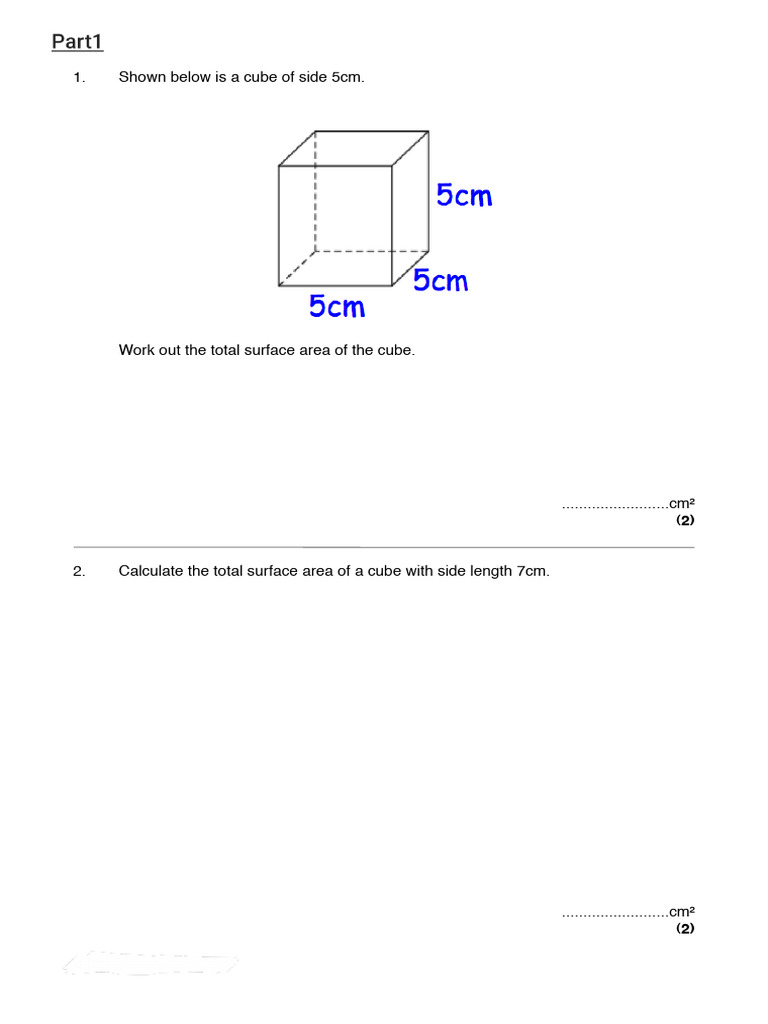 Surface area | PDF | Area | Physical Quantities