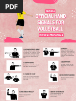 Volleyball Referee Hand Signals Guide | PDF | Finger | Hand
