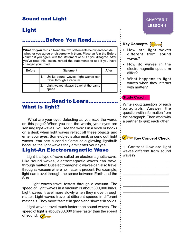 Reading Material 7-10 Chapters 20-12-2021 | PDF | Light ...