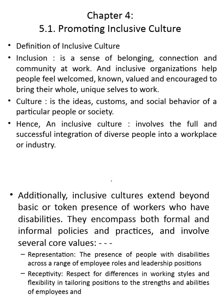 Chapter 5 Inclusiveness | PDF | Community | Social Exclusion