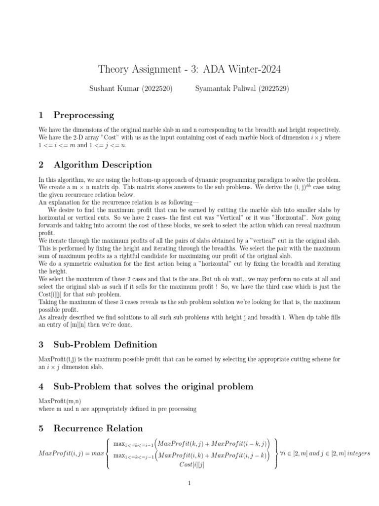 ADA Theory 3 | PDF | Computer Programming