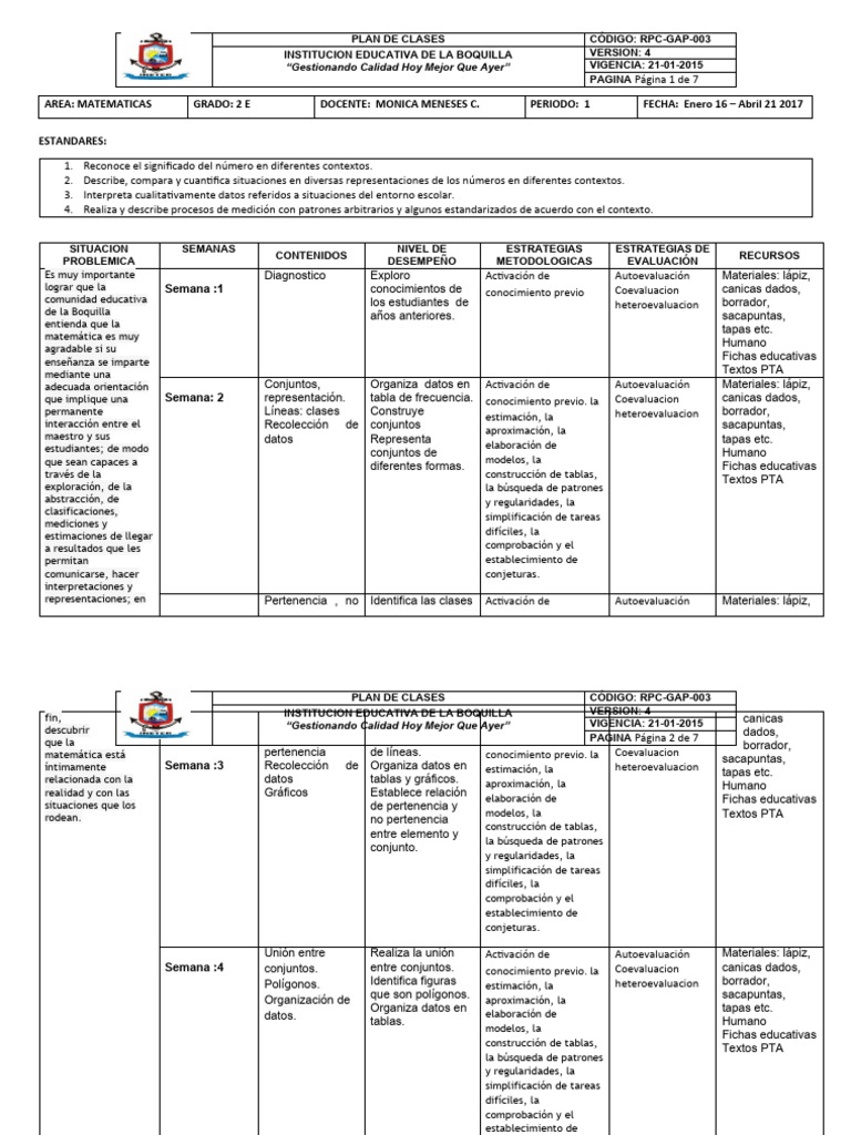 Plan Matemáticas 2°E: Números y Medición | PDF | Sustracción
