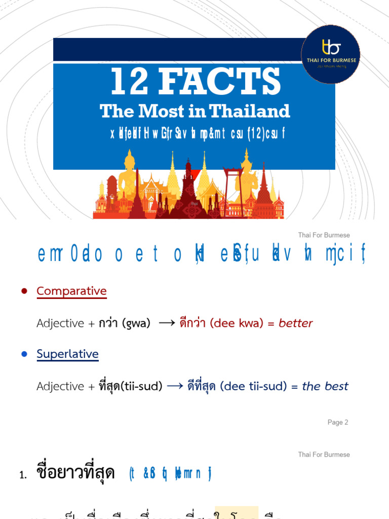 12 Facts in Thailand | PDF