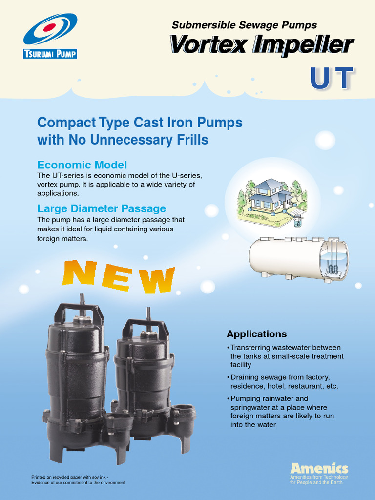 7.UT (Sewage, Voltex Impeller) | PDF | Pump | Sewage Treatment