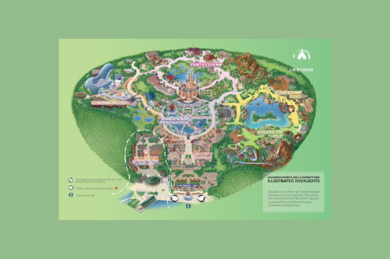 Map of Shanghai Disneyland and Disneytown | PDF