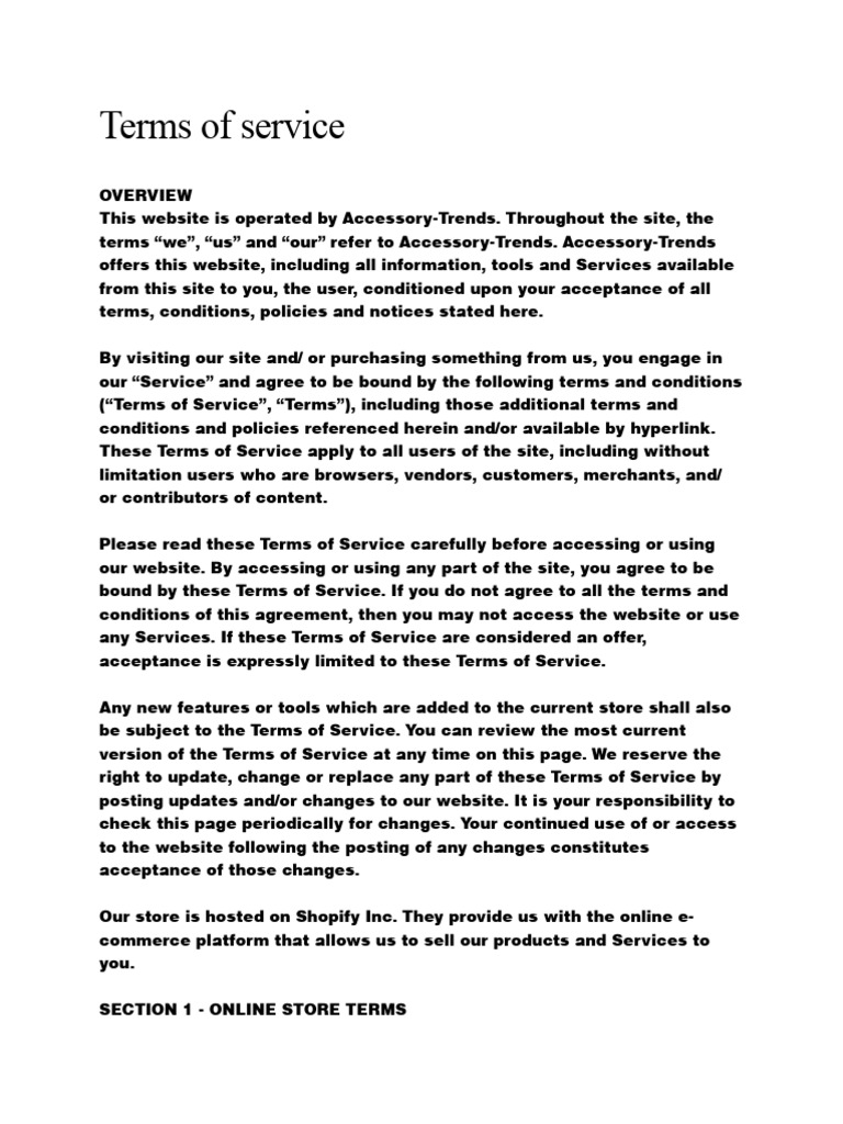 Terms of Service | PDF | Indemnity | Damages