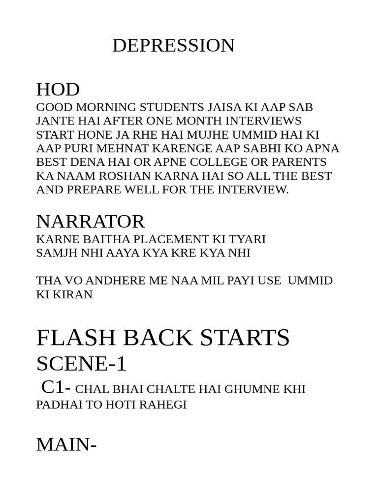 Academic Pressure Script | PDF