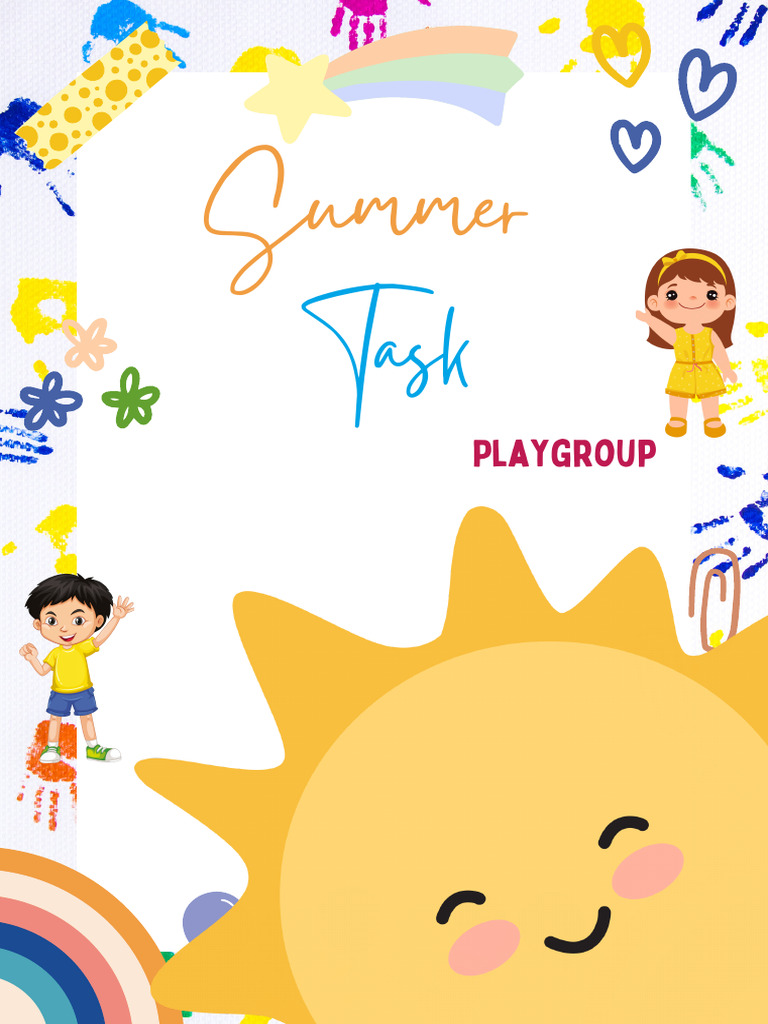 Summer Task Pre-nursery/Play Group | PDF