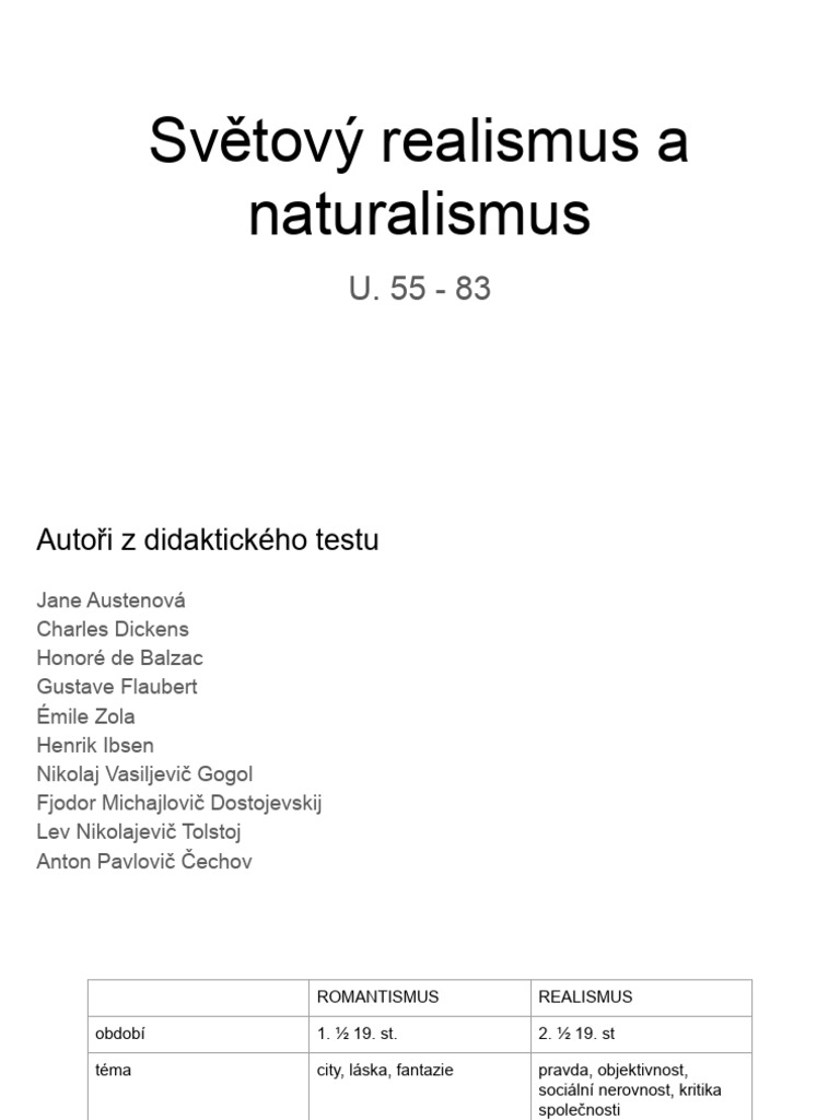 04 Svetovy Realismus | PDF